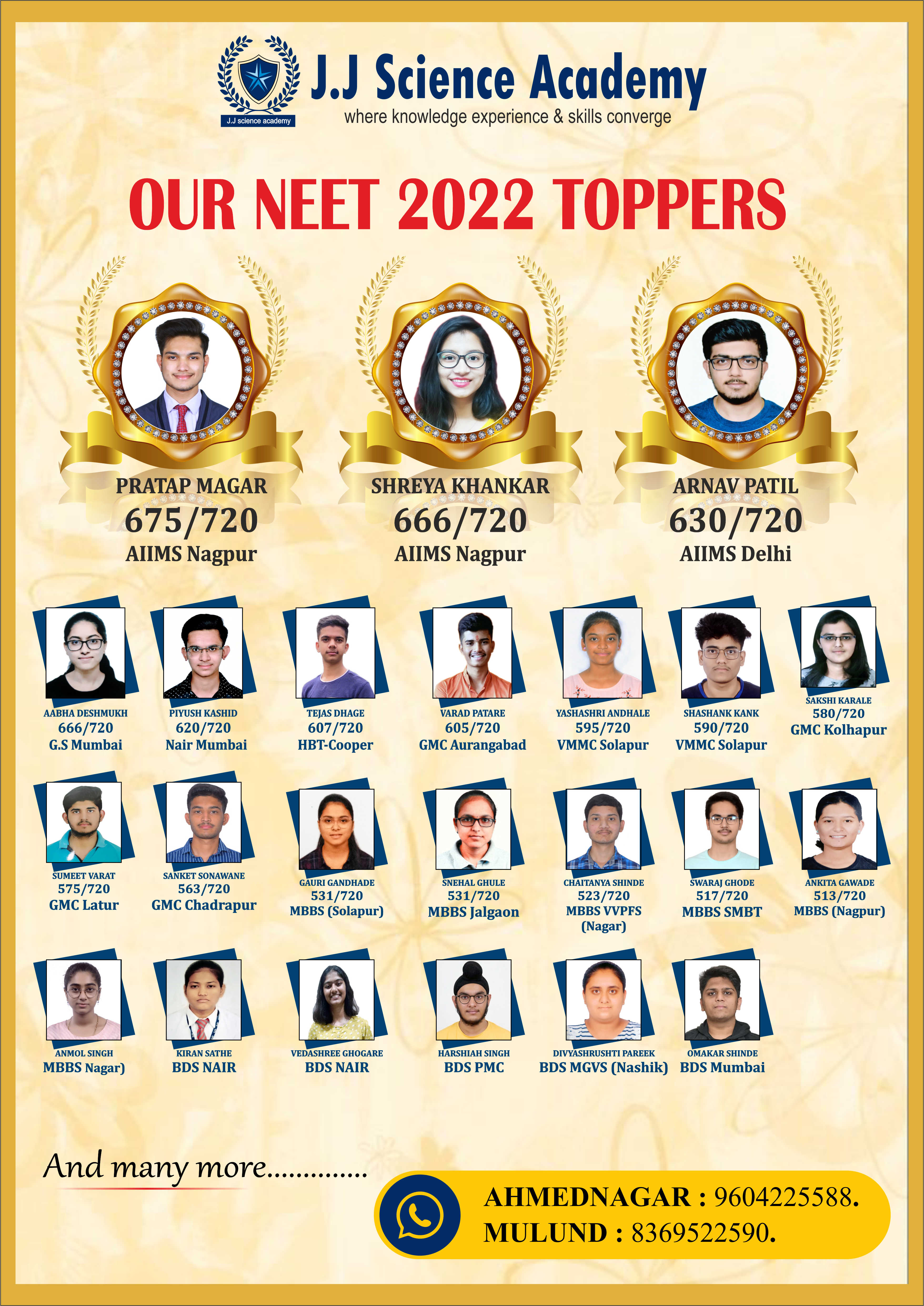 JJ Science Academy - Our Results